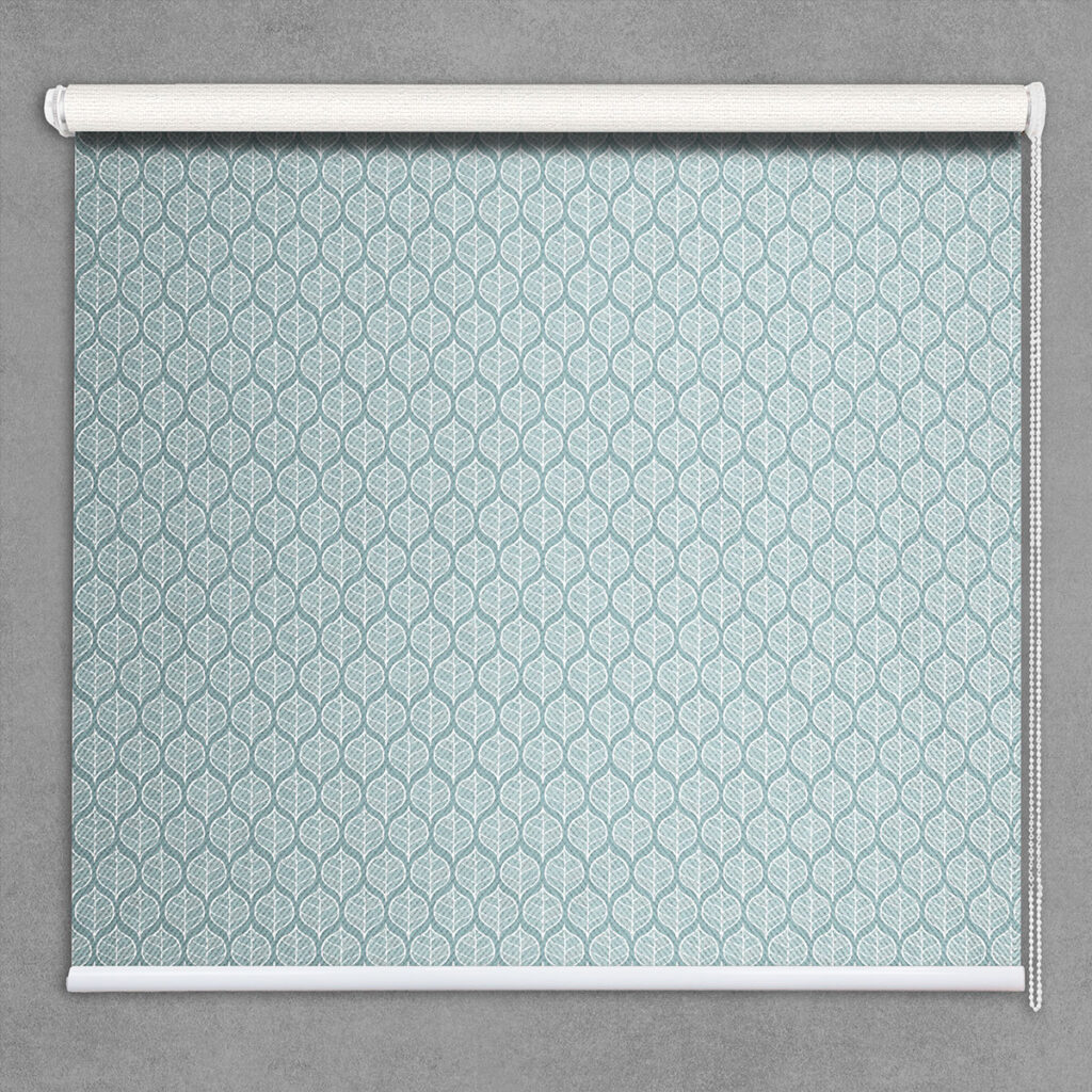 Tranquil Blue Leaf Pattern Roller Blinds for Windows - Magicdecor®