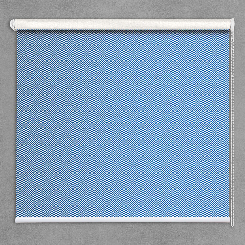 Geometric Blues Blue Roller Blind for Office Window - Magicdecor®