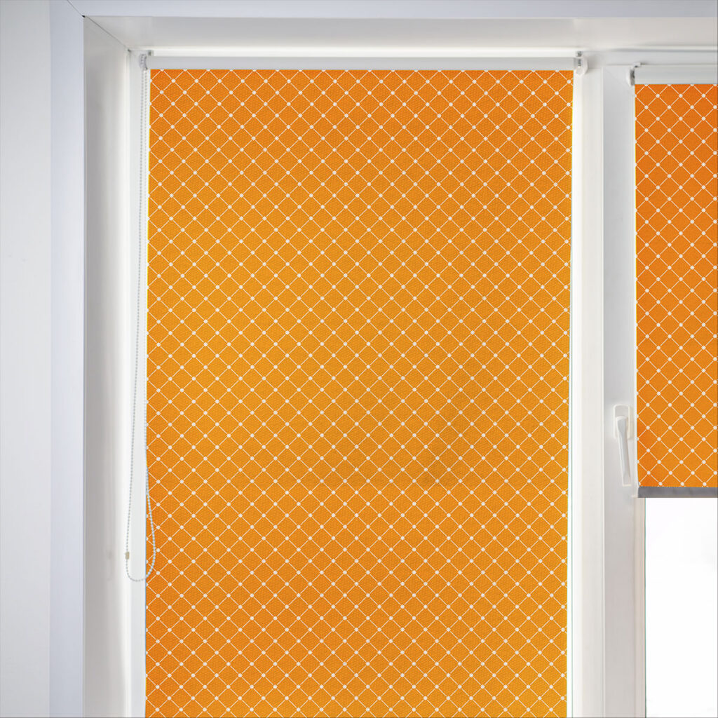 Orange Zest Geometric Pattern Roller Blinds for Windows - Magicdecor®