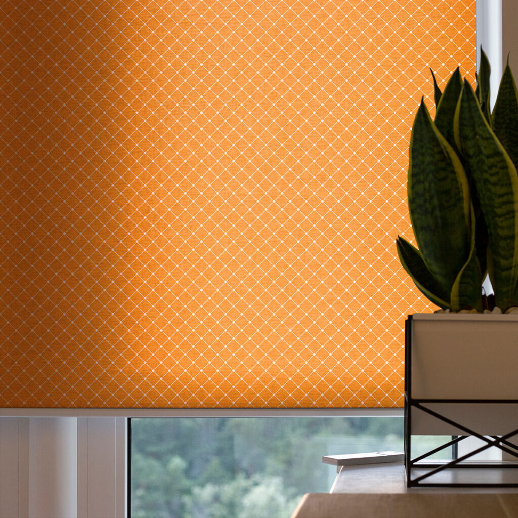 Orange Zest Geometric Pattern Roller Blinds for Windows - Magicdecor®
