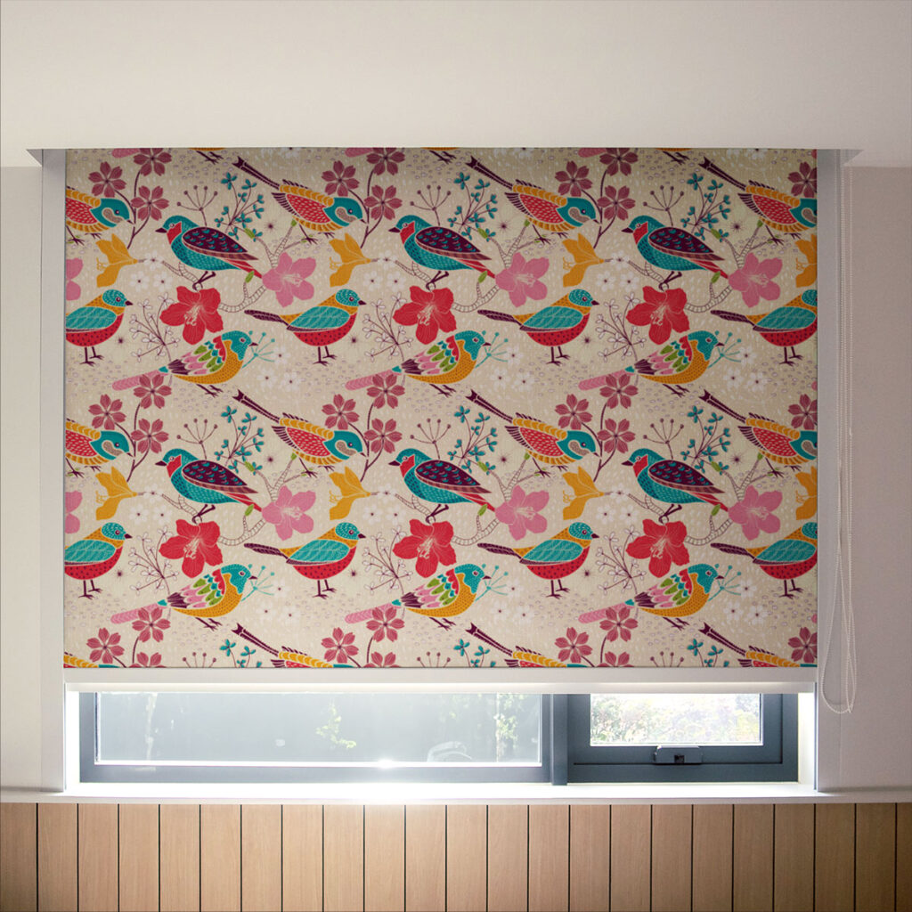 Whimsical Woodland Bird Print Roller Blinds - Magicdecor®