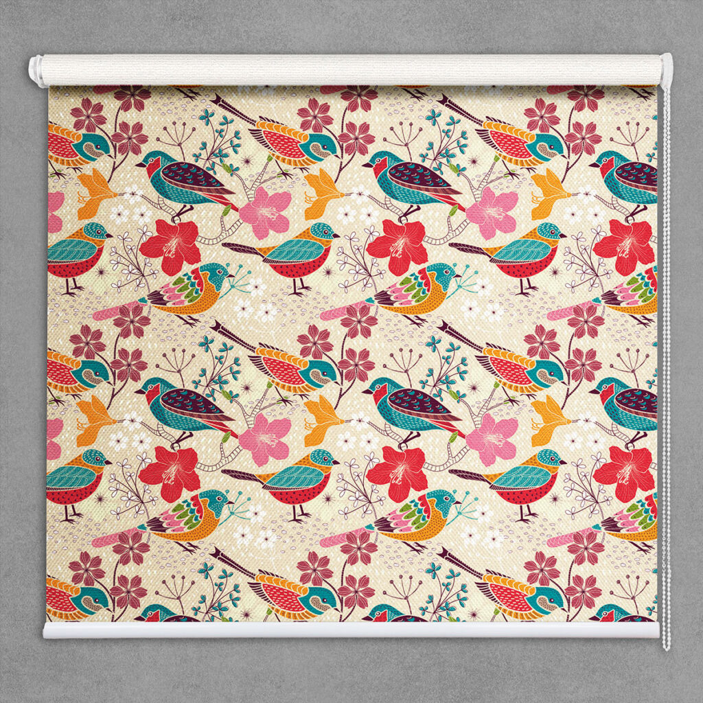 Whimsical Woodland Bird Print Roller Blinds - Magicdecor®