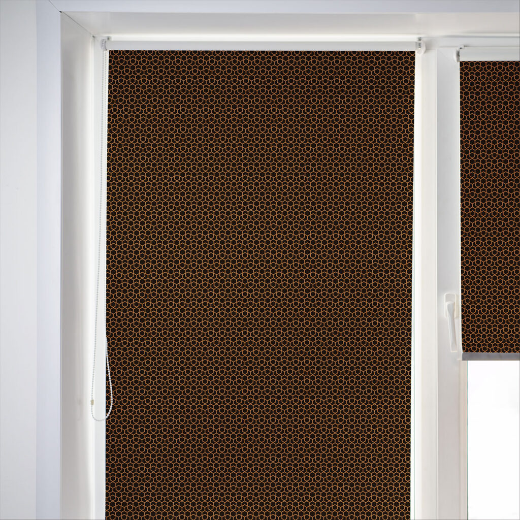 Cocoa Comfort Brown Patterned Roller Blinds - Magicdecor®