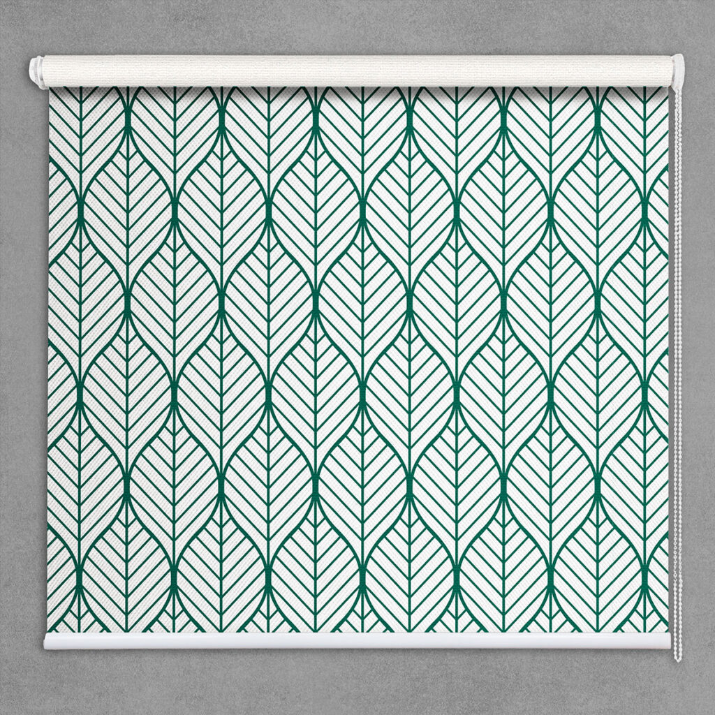 Leaves Odyssey Green Patterned Roller Blinds - Magicdecor®