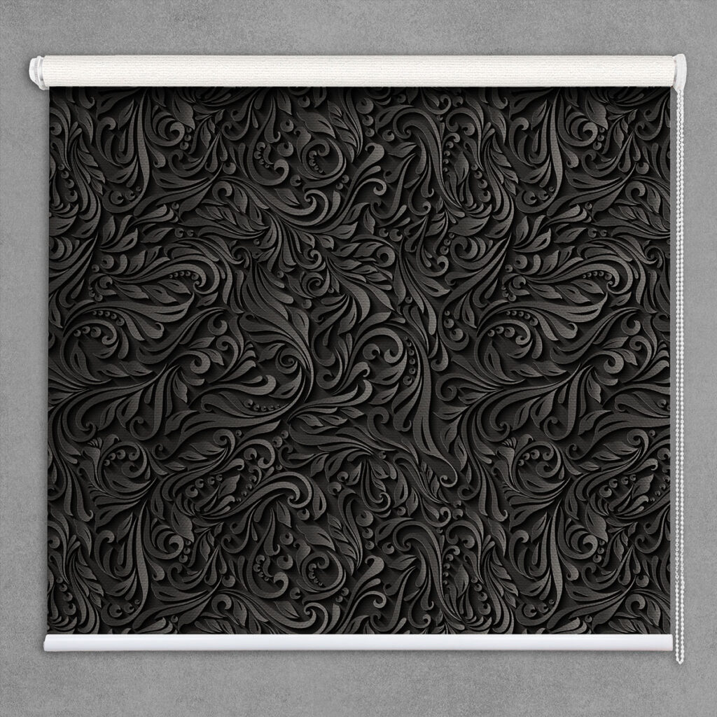 Artisan Black Patterned Roller Blinds - Magicdecor®