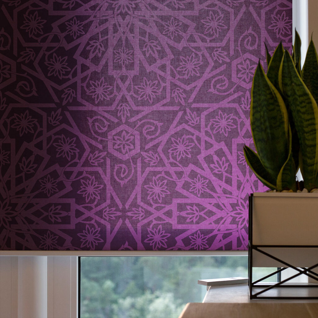 Decorative Purple Floral Pattern Roller Blinds for Windows - Magicdecor®