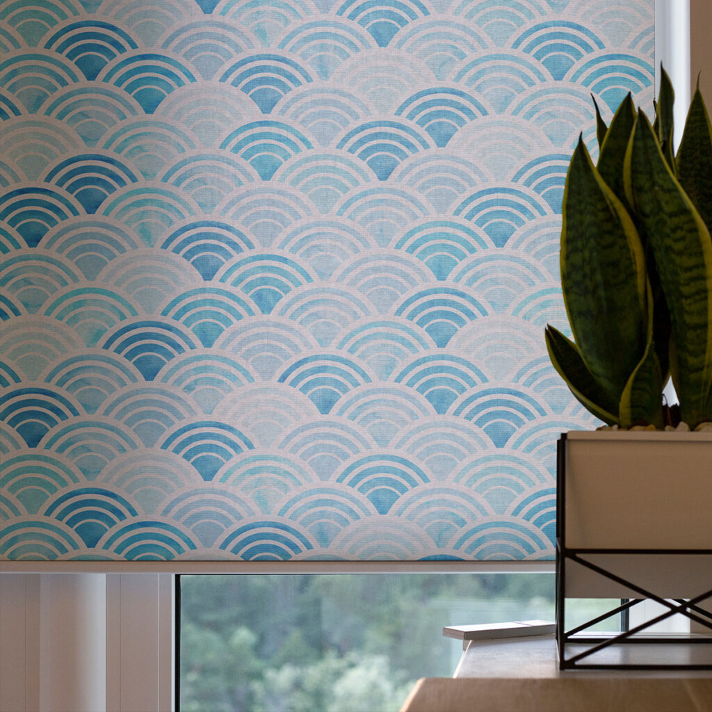 Sky Blue Patterned Window Blinds - Magicdecor®