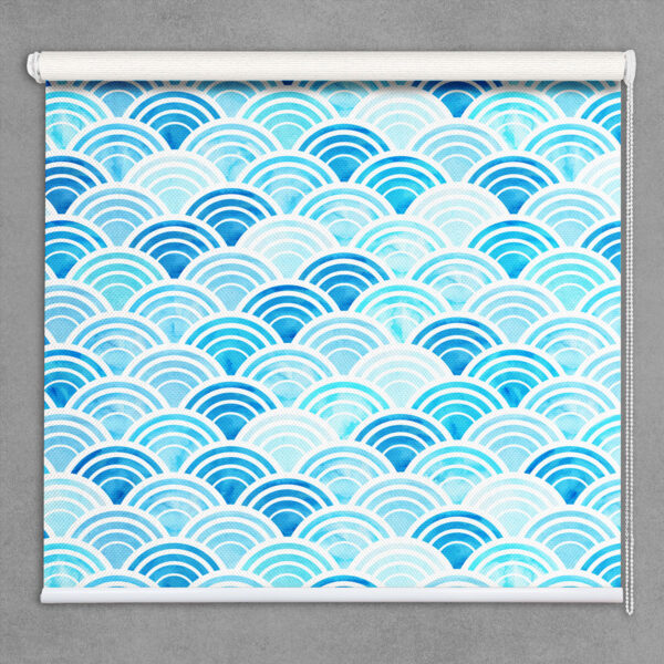 Sky Blue Patterned Window Blinds - Magicdecor®