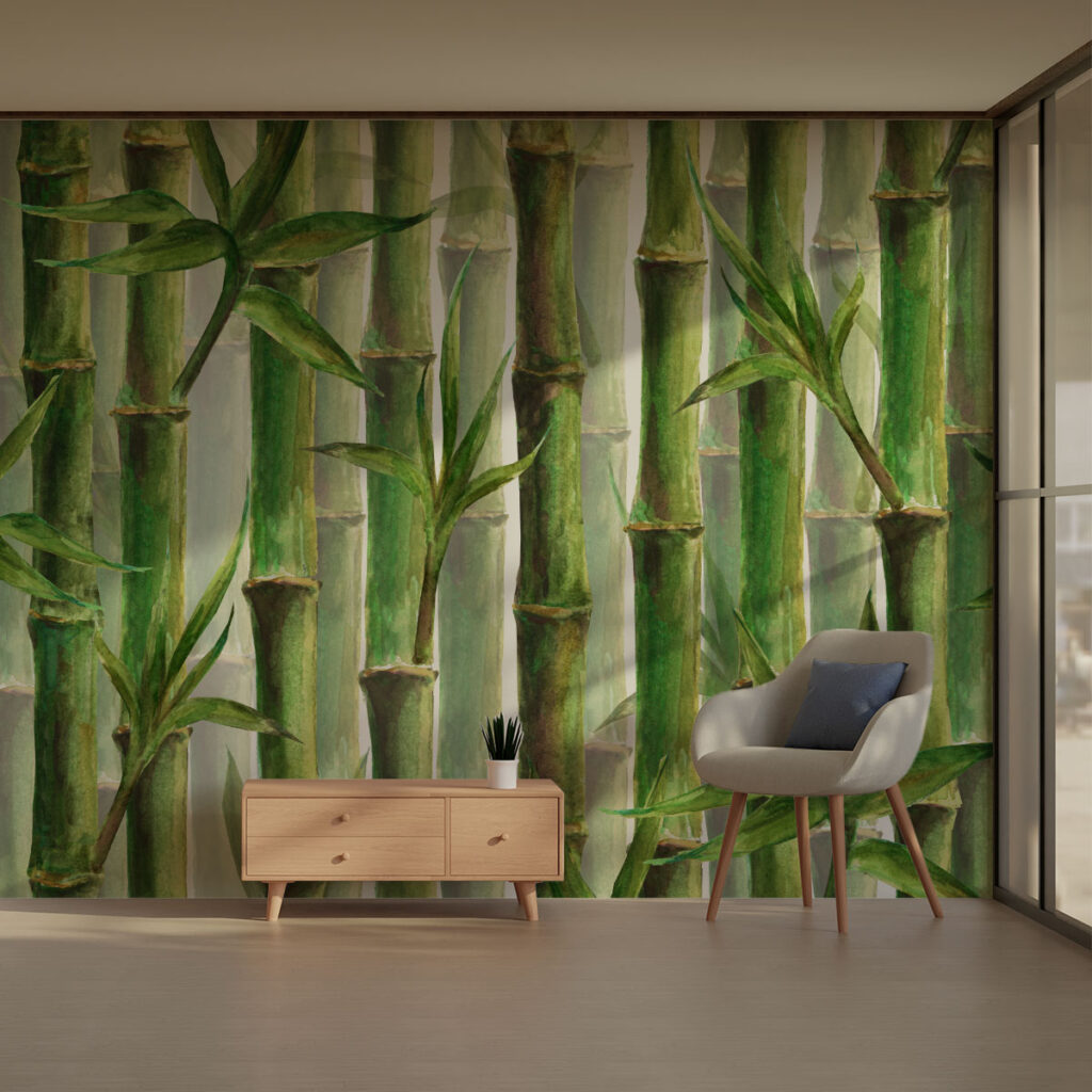 Bamboo Green Nature Wallpaper Roll - Magicdecor®