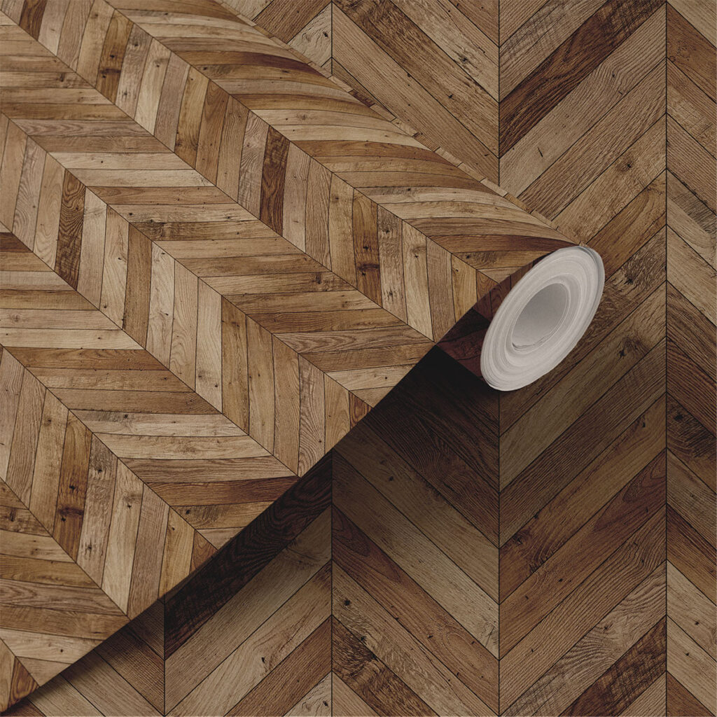 Chevron Wooden Pattern Wallpaper Roll - Magicdecor®