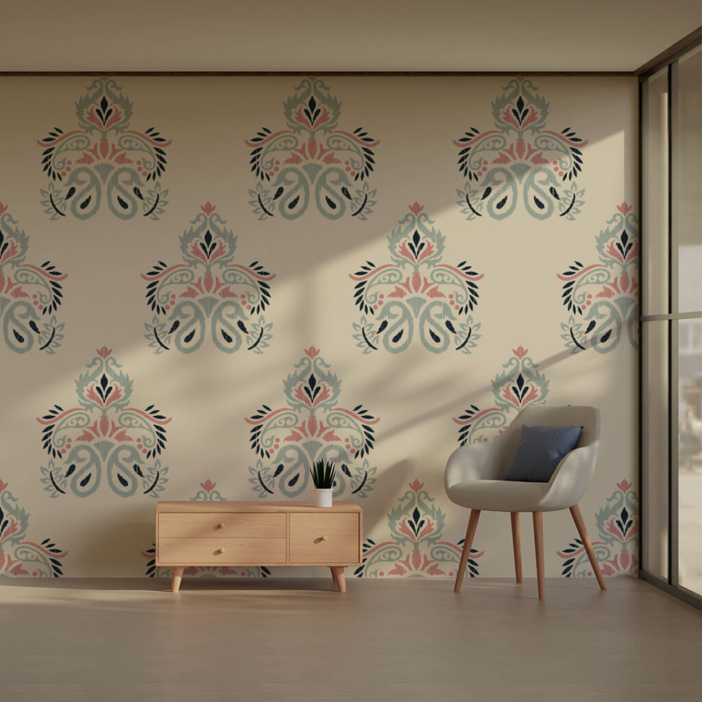 Off White Stencil Designs Wallpaper Roll - Magic Decor
