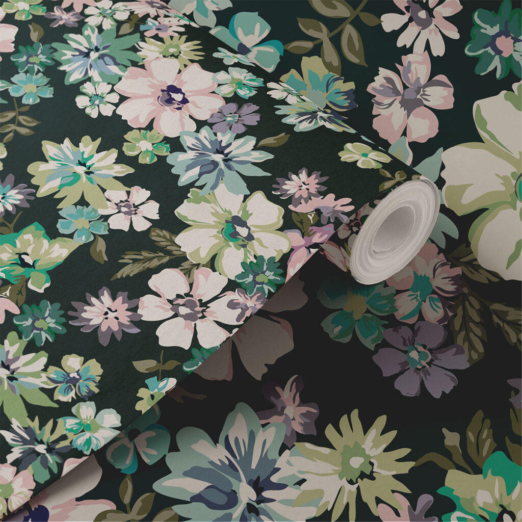 Swirly Floral Whimsy Wallpaper Roll - Magicdecor®