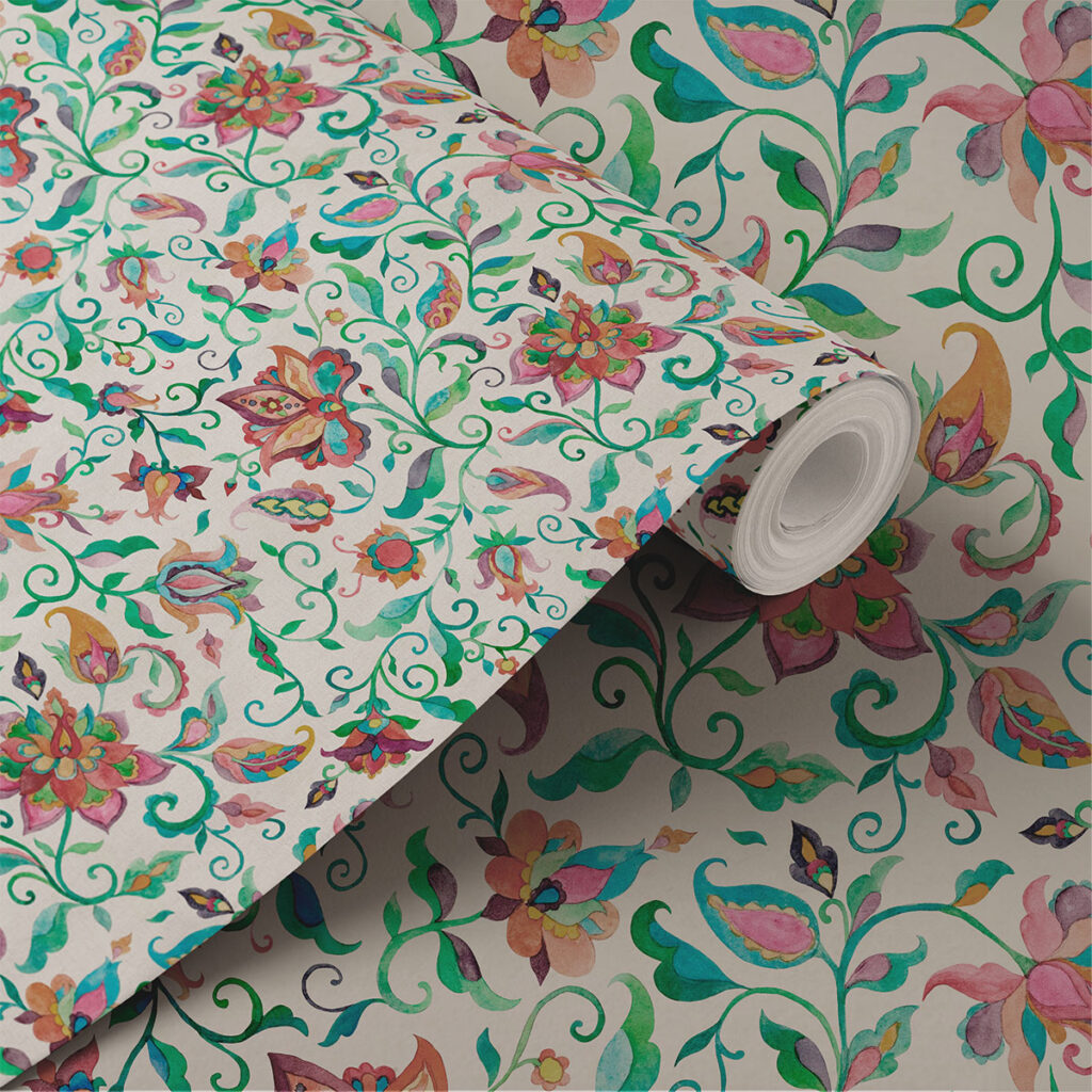 Floral Watercolor Wallpaper Roll - Magicdecor®