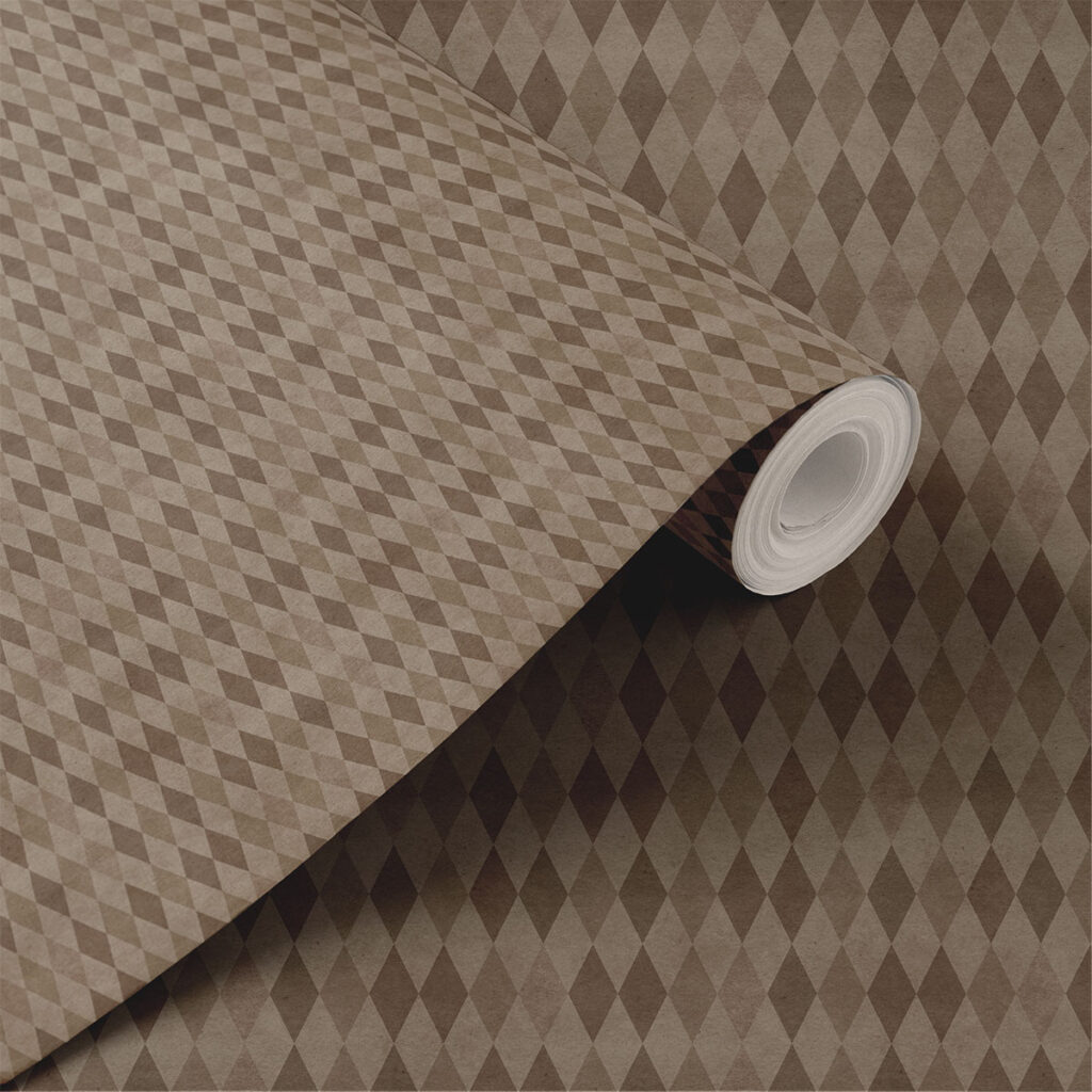 Rhombus Brown Wallpaper Roll - Magicdecor®