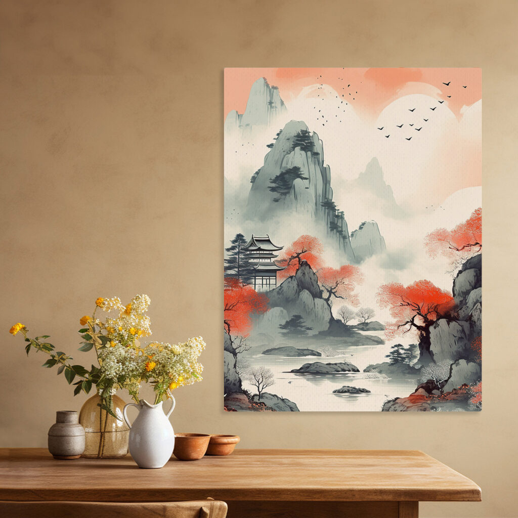 Modern Japanese Scenery Canvas Painting - Magicdecor®