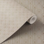 Golden Elegance Off-White with Gilded Pattern Wallpaper Roll - Magicdecor®
