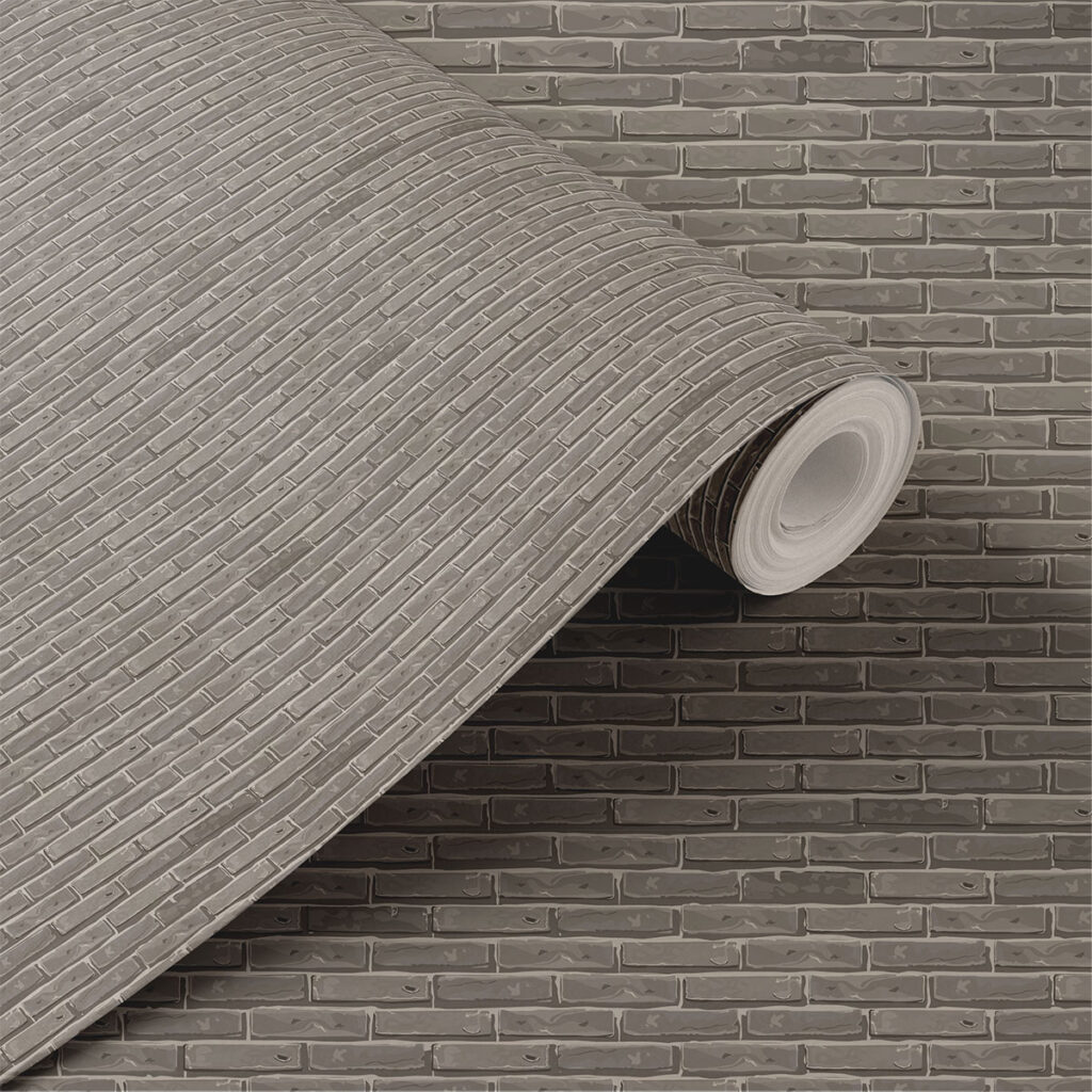 Grey Brick Pattern Wallpaper Roll - Magicdecor®