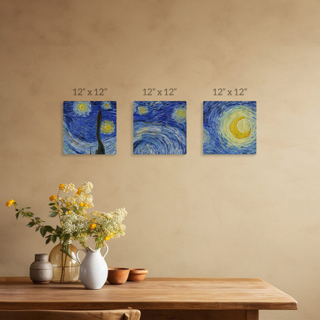 Starry Night Canvas Wall Art Set of 3 - Magicdecor®