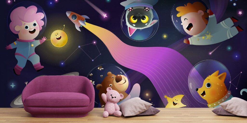 Children Astronaut Fantasy Wallpaper - Magicdecor®