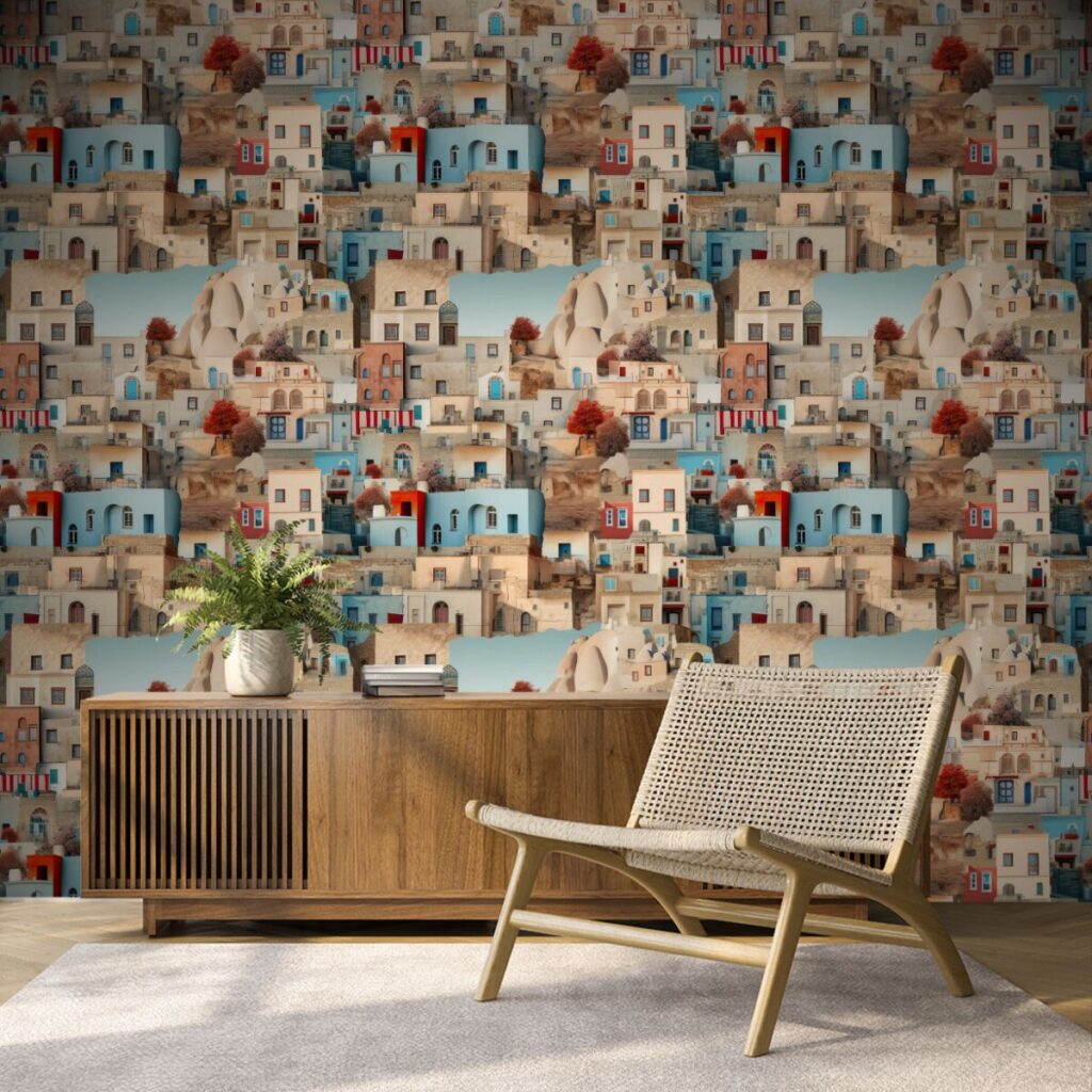 Azure Oasis Mediterranean Wallpaper for Wall - Magicdecor®
