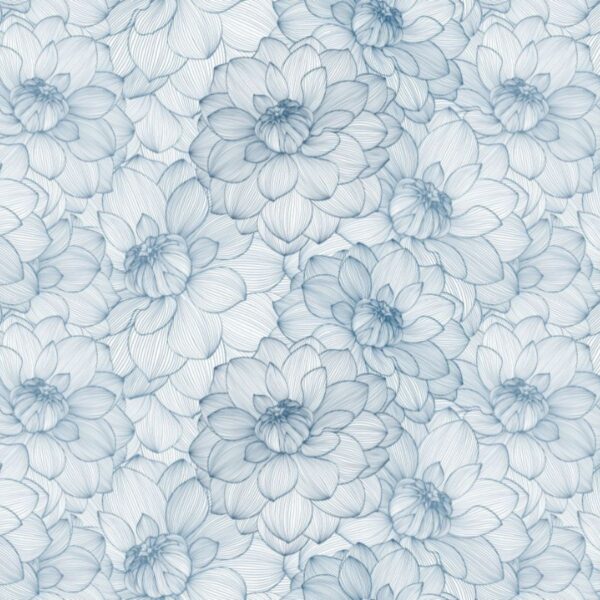 Urban Oasis Blue Floral Living Room Wallpaper - Magicdecor®
