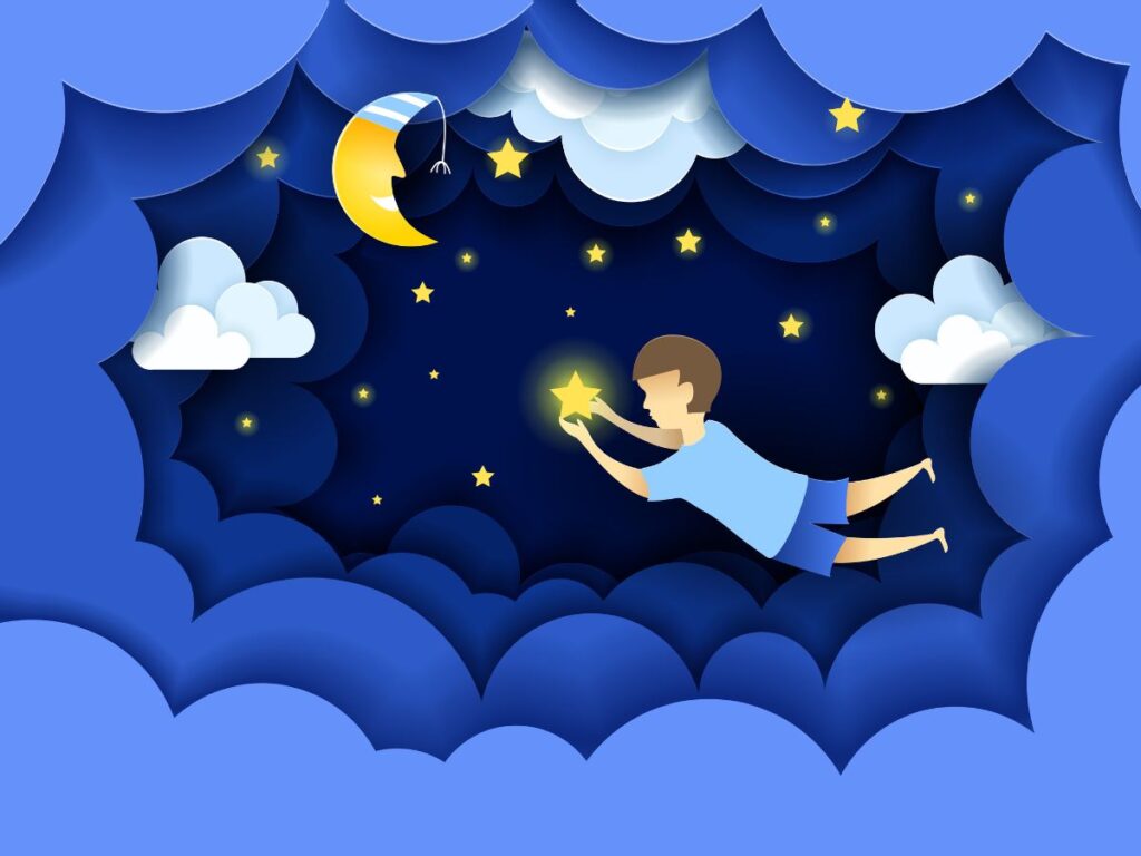 Child Touching The Stars Inspirational Wallpaper Mural for Kids ...