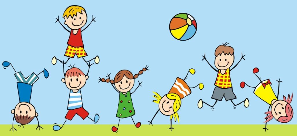 Happy Kids Playing Outdoor Wallpaper for Wall - Magicdecor®