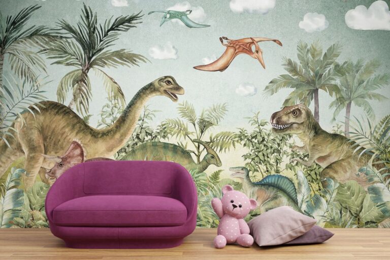 Majestic Dinosaurs Wallpaper for Boys - Magicdecor®