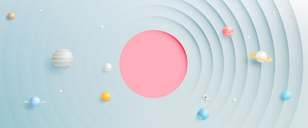 Solar System Paper Art Style Wallpaper for Kids - Magicdecor®