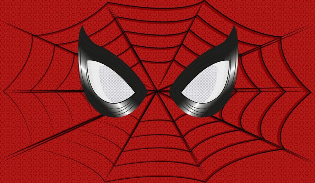 Spider Man Web and White eyes Wallpaper for Wall - Magicdecor®