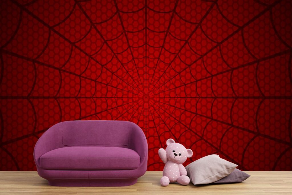 Spider Man Web Pattern Wallpaper for Boys - Magicdecor®