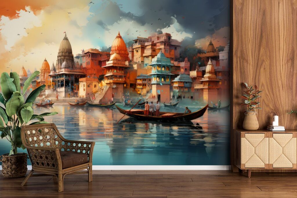 Banarasiya, Ancient Varanasi City Art Wallpaper for Wall - Magicdecor®