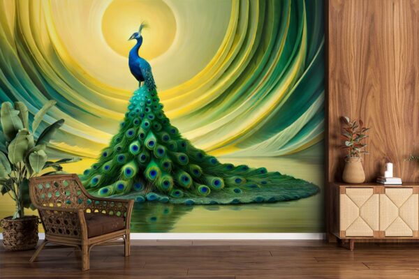 Peacock Elegance Wallpaper Mural for Wall - Magicdecor®