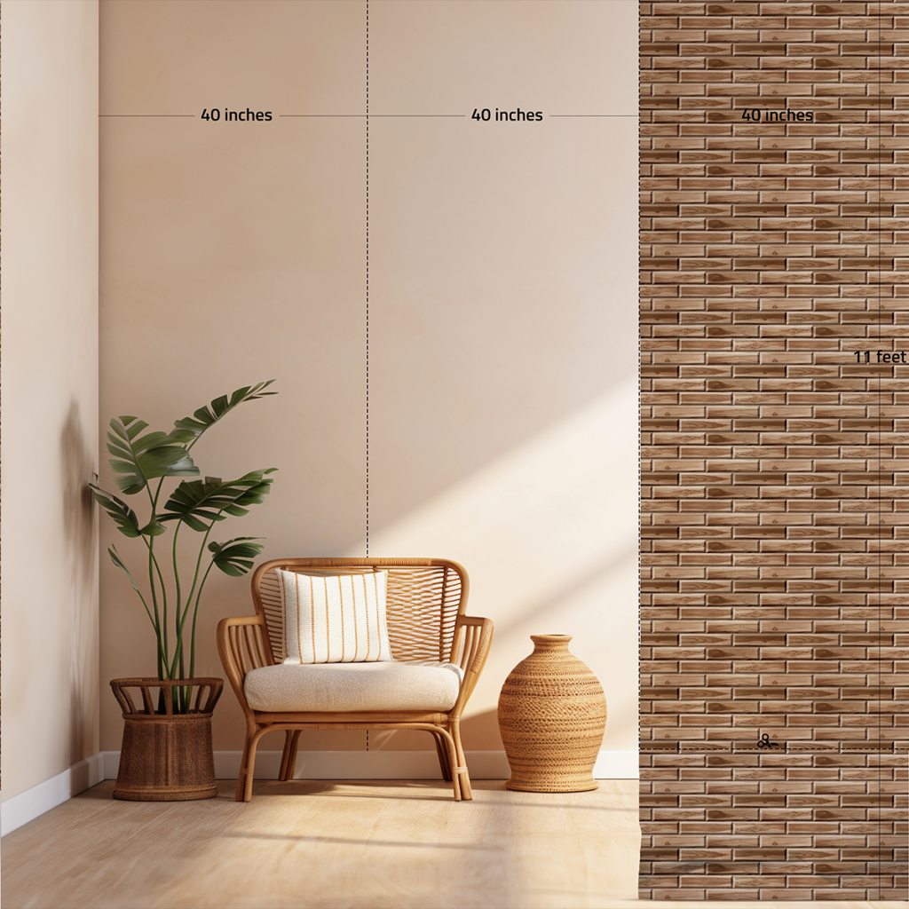 Timber Tile Mirage Wallcovering Roll - Magicdecor®