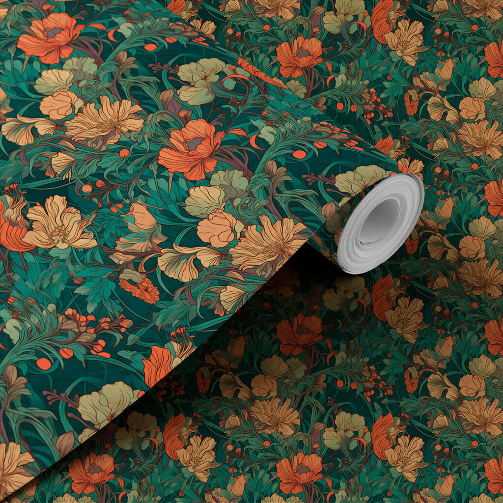 Vibrant and Exotic Floral Pattern Wallpaper Roll - Magicdecor®