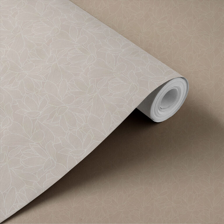 Flowers Line Art Pattern Wallpaper Roll - Magicdecor®