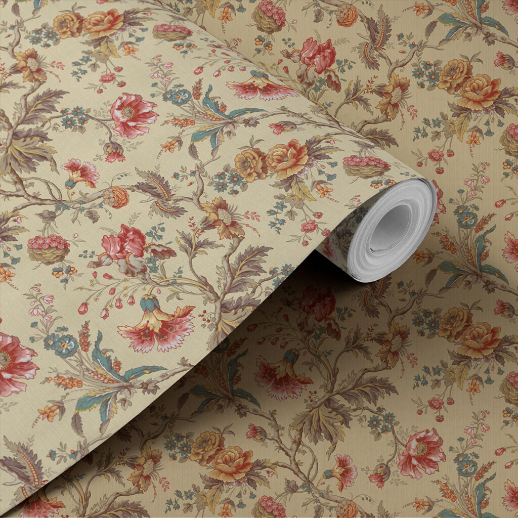 Mesmerizing Vintage Floral Pattern Wallcovering - Magicdecor®