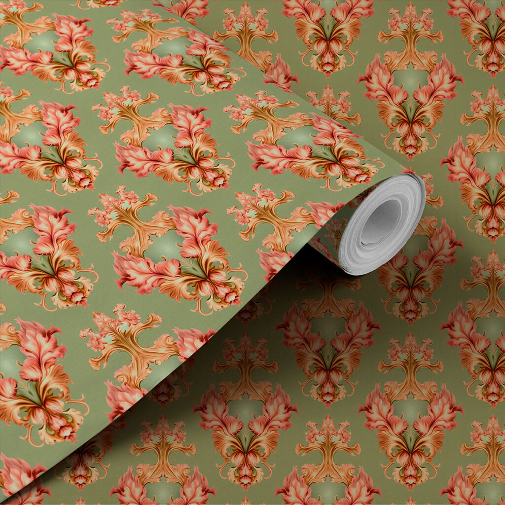 Elegant Damask Style Pattern Wallpaper Roll - Magicdecor®