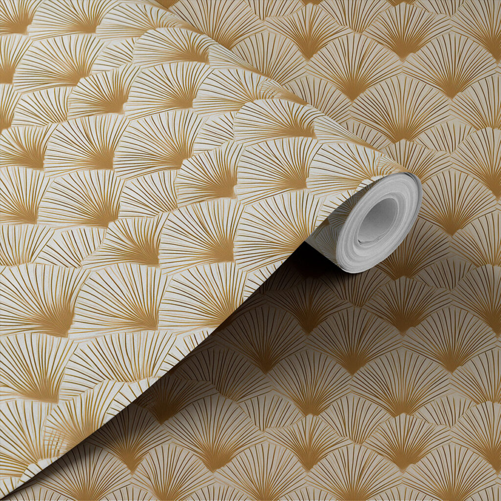 Modern Golden Art Deco Style Wallpaper Roll - Magicdecor®