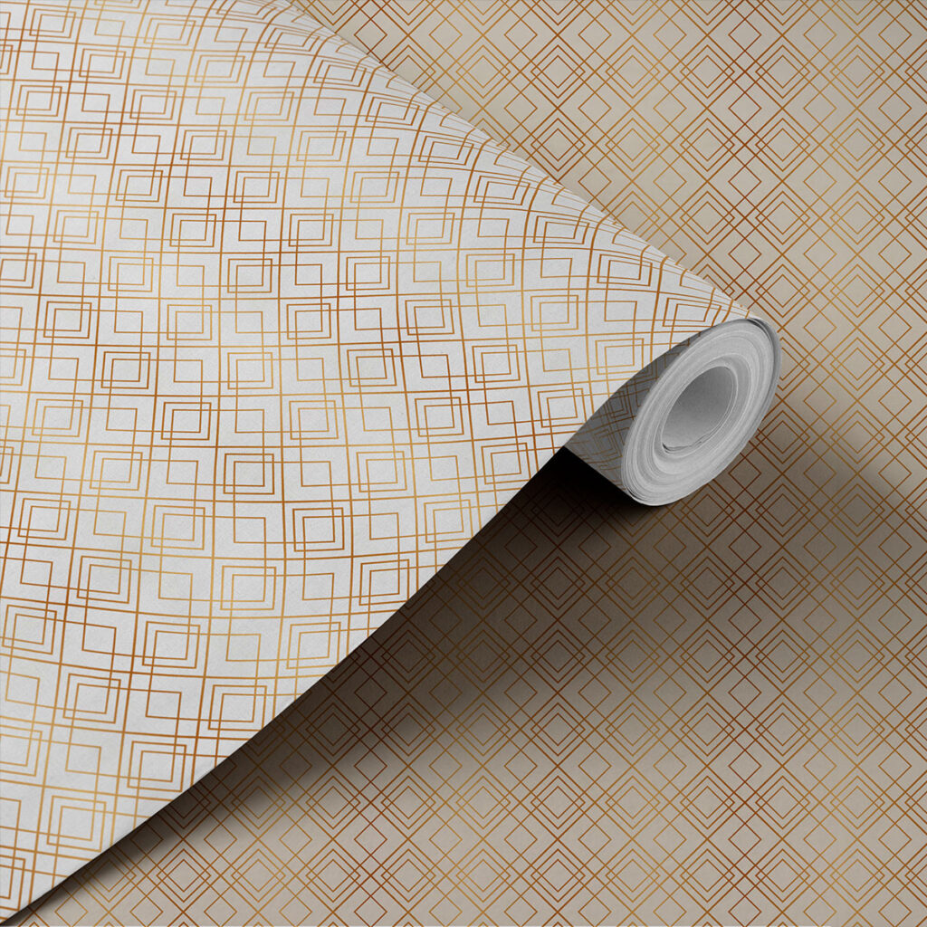 Elegant Gold Geometric Pattern Wallcovering Wallpaper - Magicdecor®