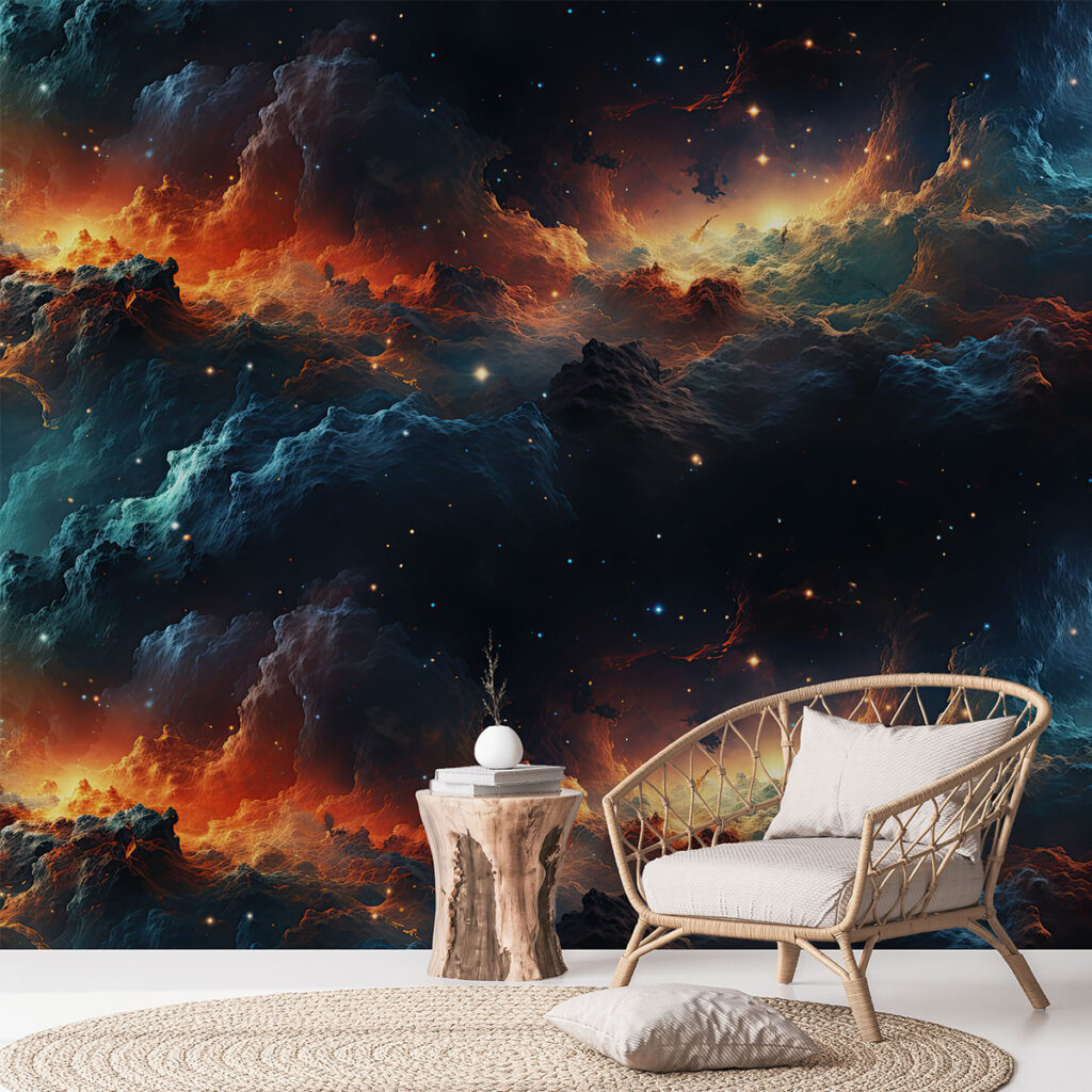 Outer Space With Stars, Universes And Galaxies Wallpaper for Wall ...
