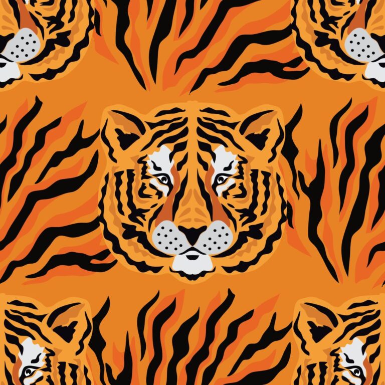 Beautiful Tiger Face and Skin Pattern Wallpaper for Wall - Magicdecor®