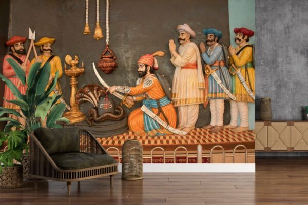 Chhatrapati Shivaji Maharaj Shapath 3D Wallpaper - Magicdecor®