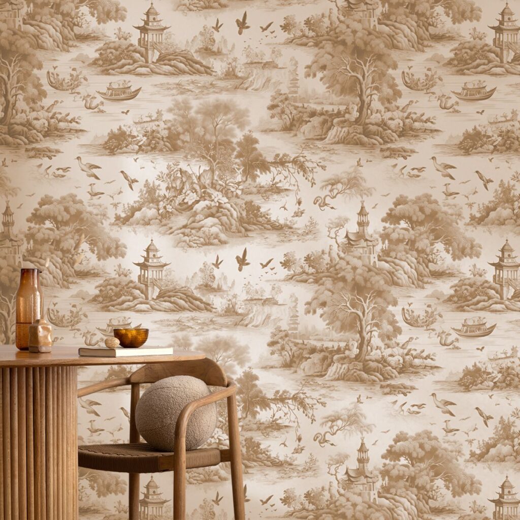 Vintage Portuguese Style Wallpaper for Dining Room - Magicdecor®