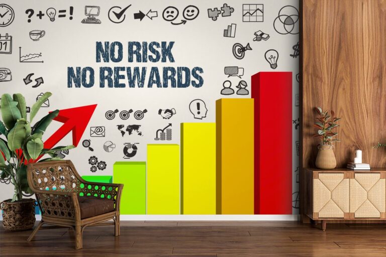 No Risk No Rewards, 3D Effect Office Wallpaper - Magicdecor®