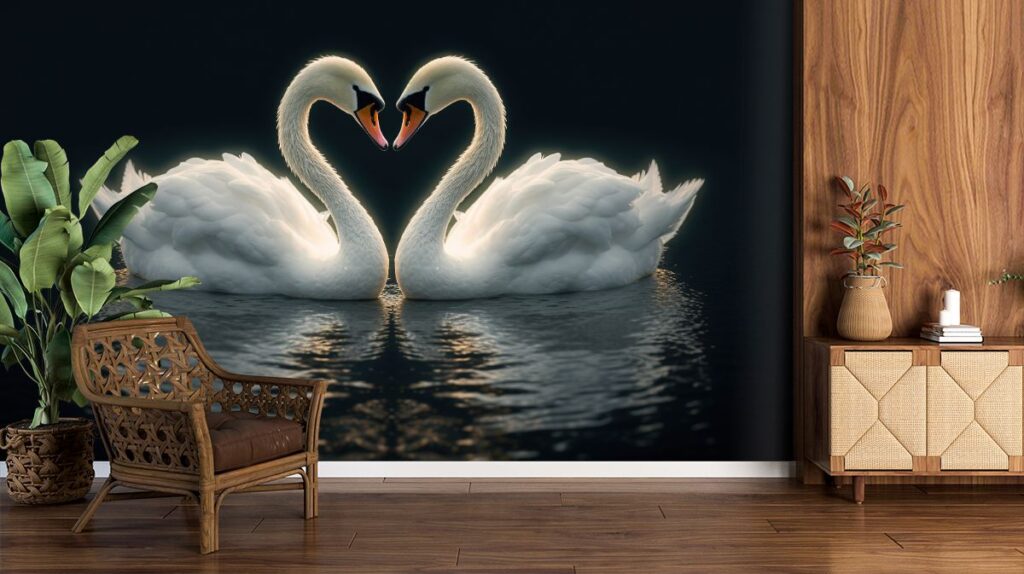 Symphony of Swans Wallpaper Mural - Magicdecor®