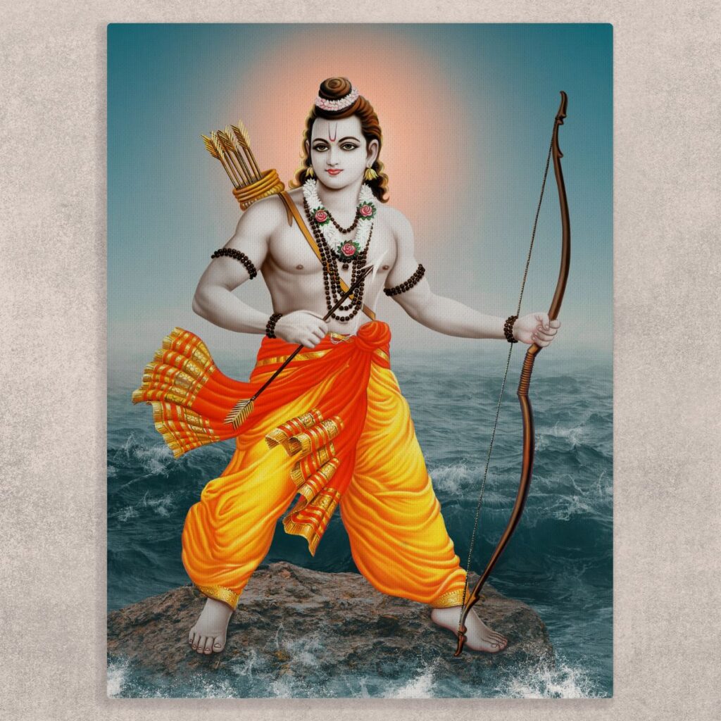Shri Ram Painting Canvas Print for Wall - Magicdecor®