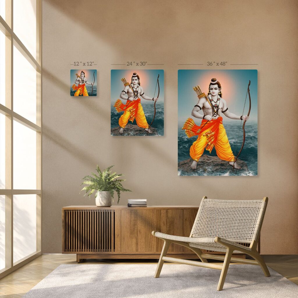 Shri Ram Painting Canvas Print for Wall - Magicdecor®