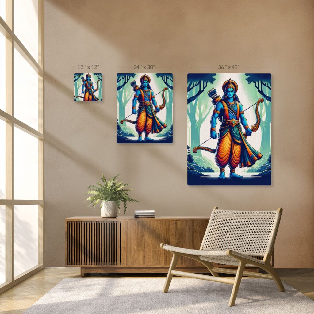 Lord Shri Ram Portrait, Canvas Art for Wall - Magicdecor®