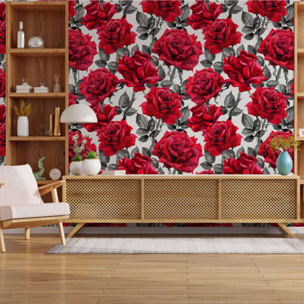 Mesmerizing Red Rose Wallpaper - Magicdecor®